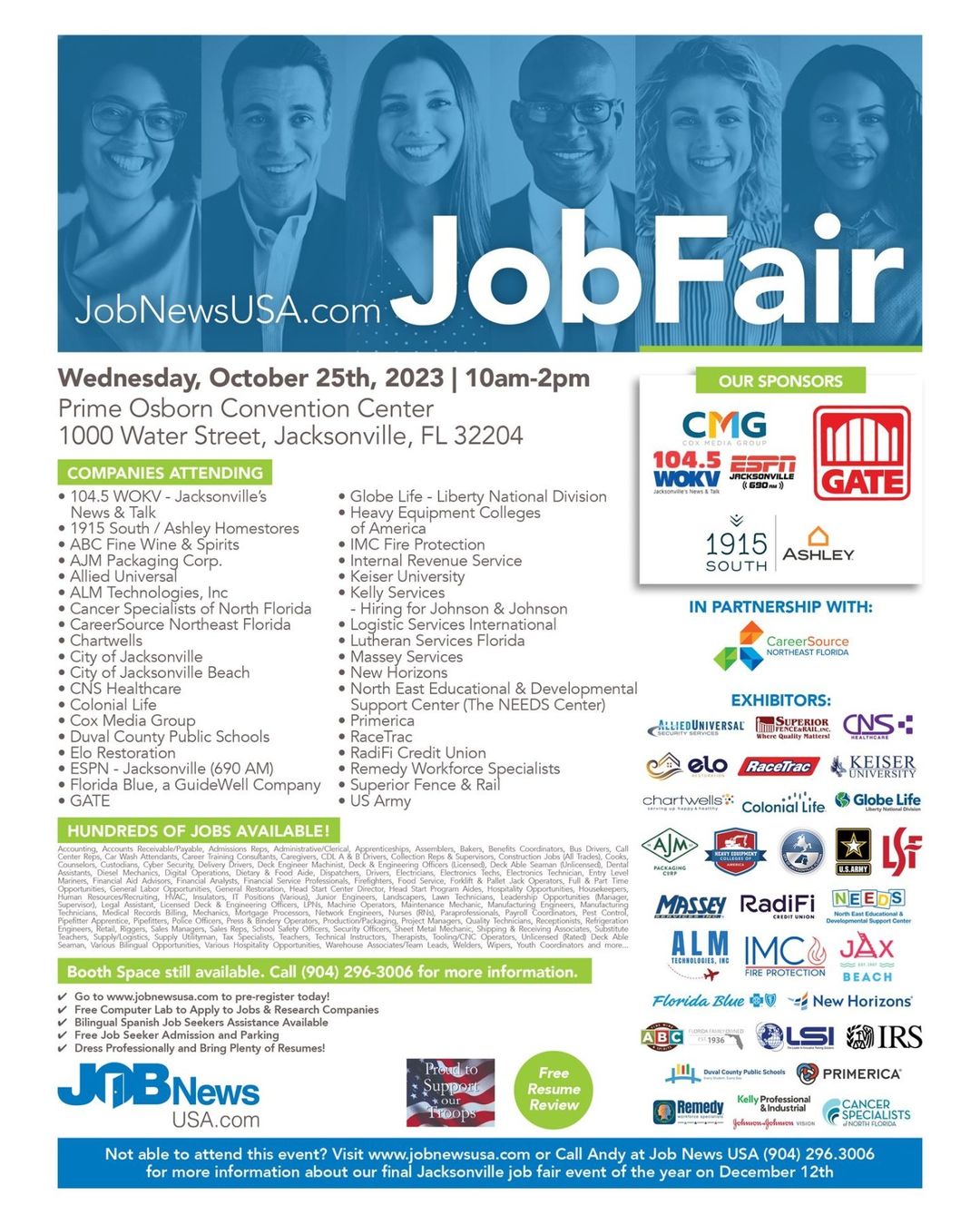 Job Fair - Prime F. Osborn III Convention Center - Downtown Jacksonville