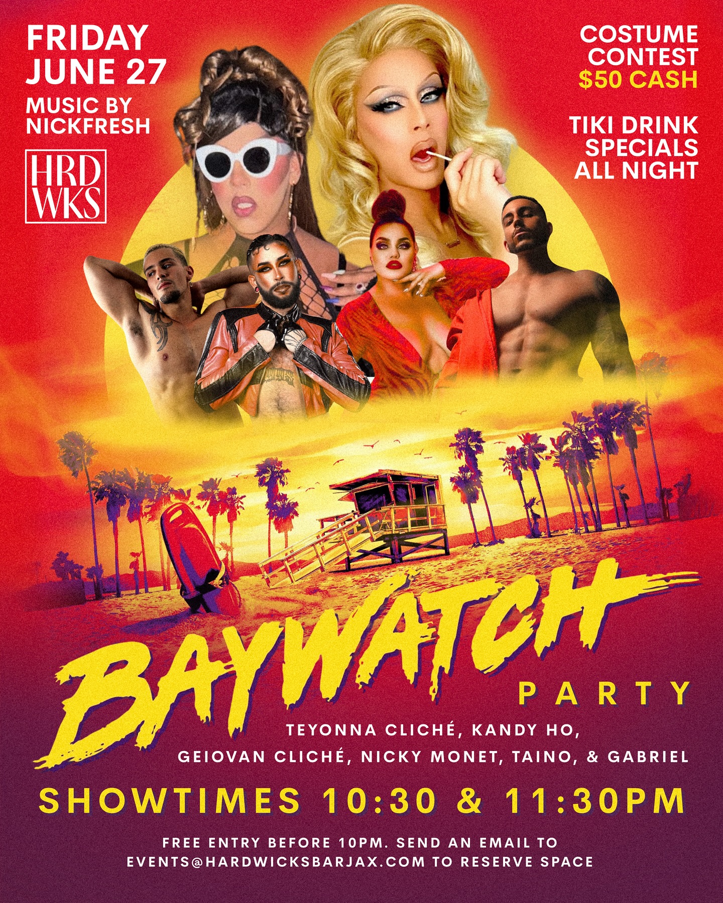 Baywatch Party at Hardwick's Bar - Downtown Jacksonville