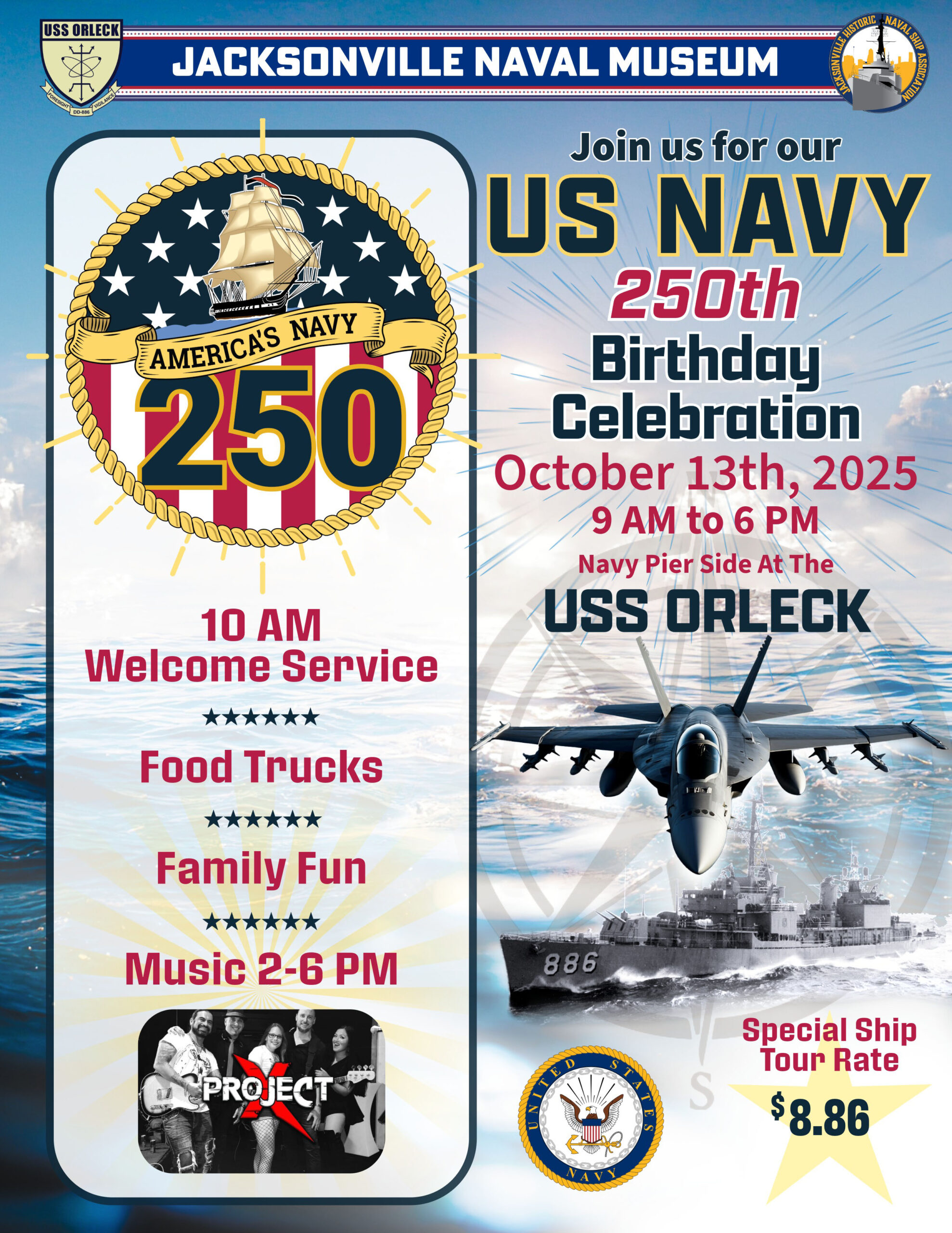 Celebrate the 250th Birthday of the U.S. Navy! - Downtown Jacksonville